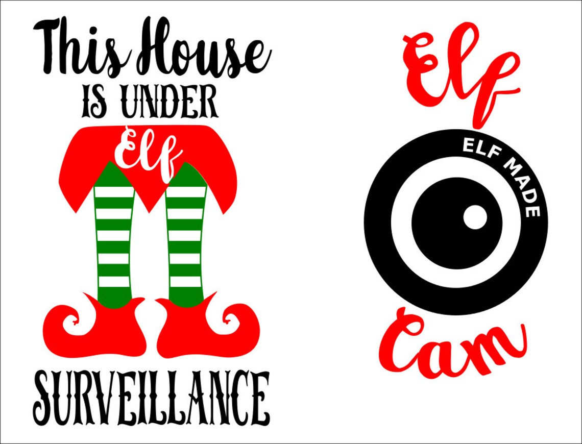 Svg Christmas Elf Surveillance SVG Dxf Pdf Camera | Etsy