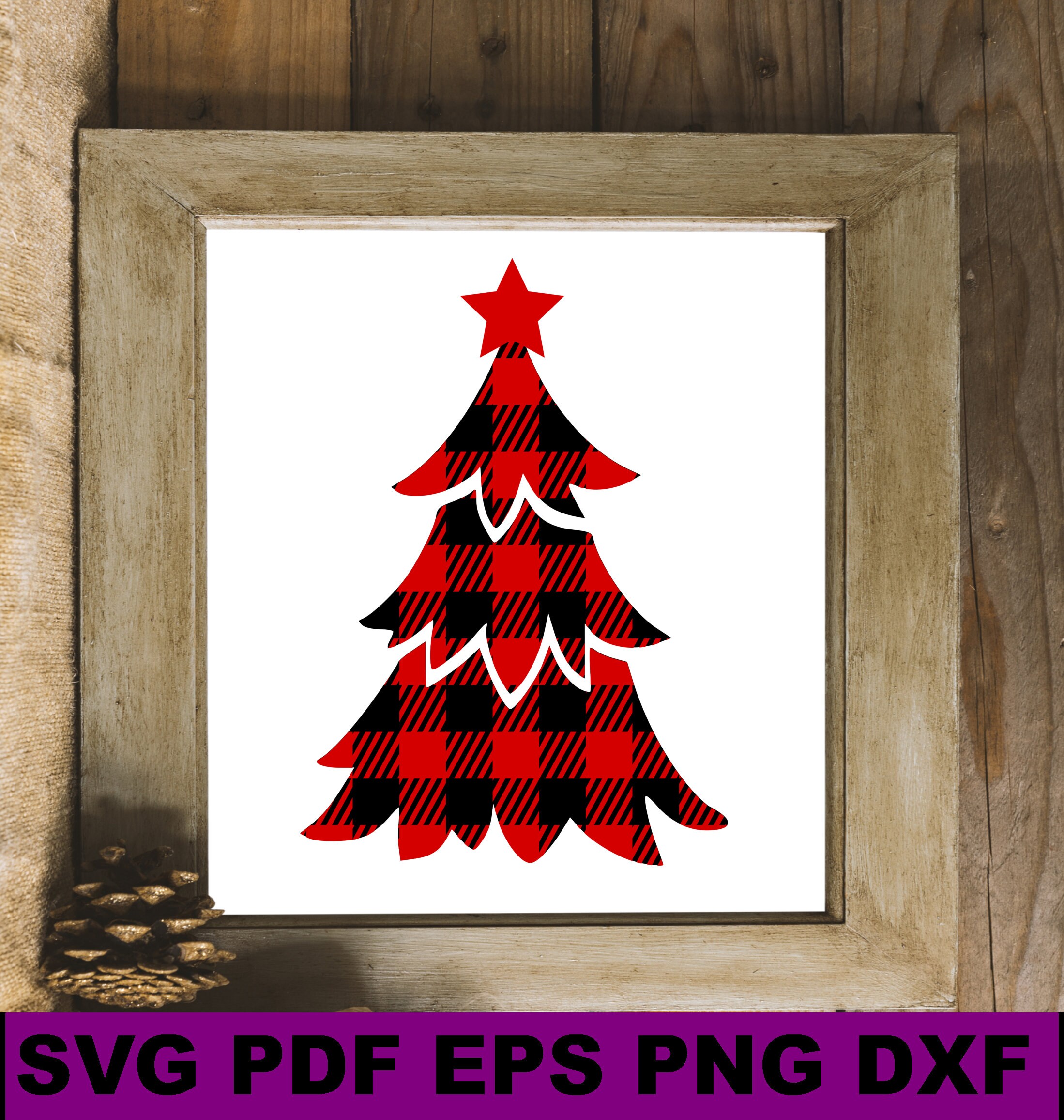 Christmas Plaid Tree Svg, Buffalo Plaid Christmas, Buffalo Plaid Svg ...