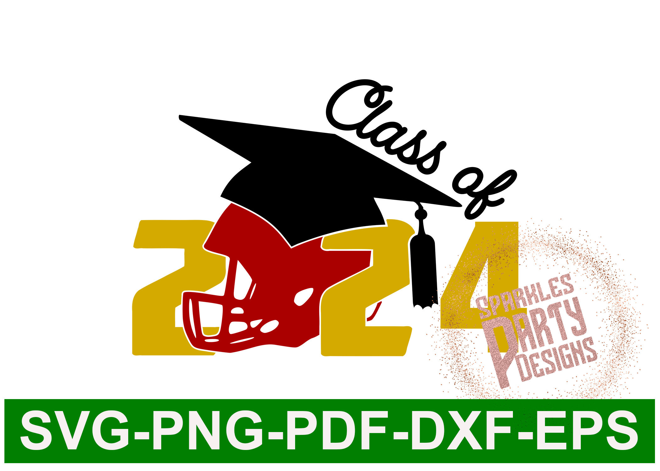 Class of 2024 Senior Football Graduation Svg Dxf Png | Etsy
