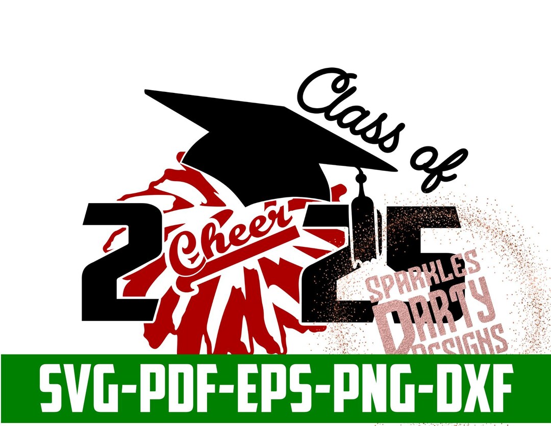 2025 Cheer Senior Night Red and Black Svg, Class of 2025 Svg, 2025 ...