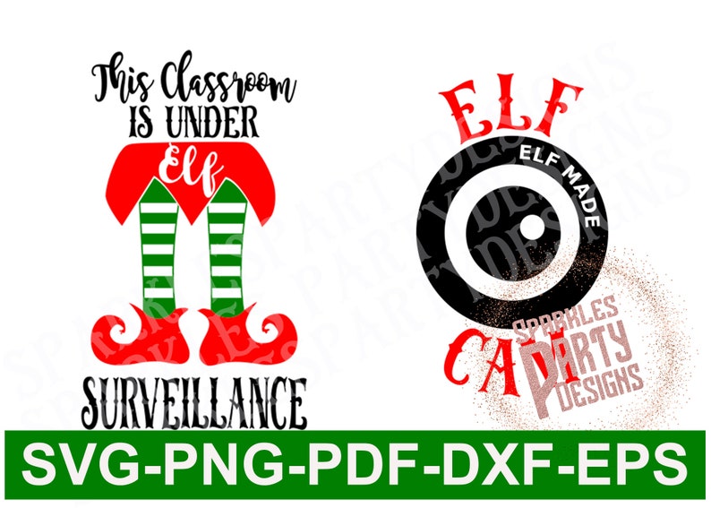 Classroom Christmas Elf Surveillance SVG Printable | Etsy