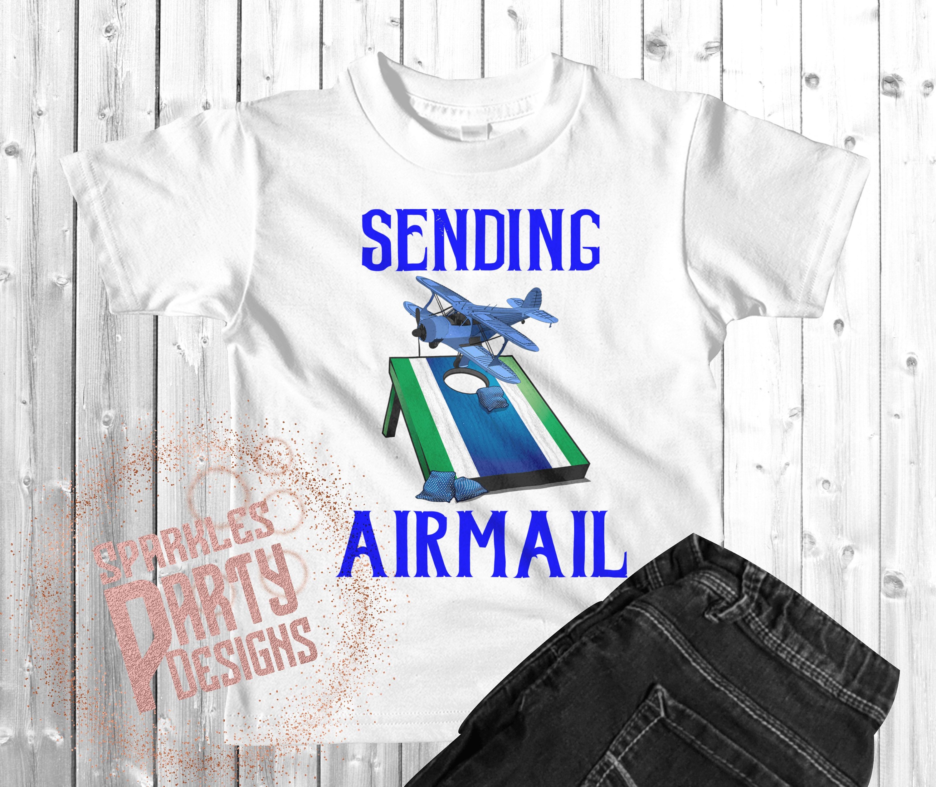 Cornhole airmail sublimation transfer design download png | Etsy