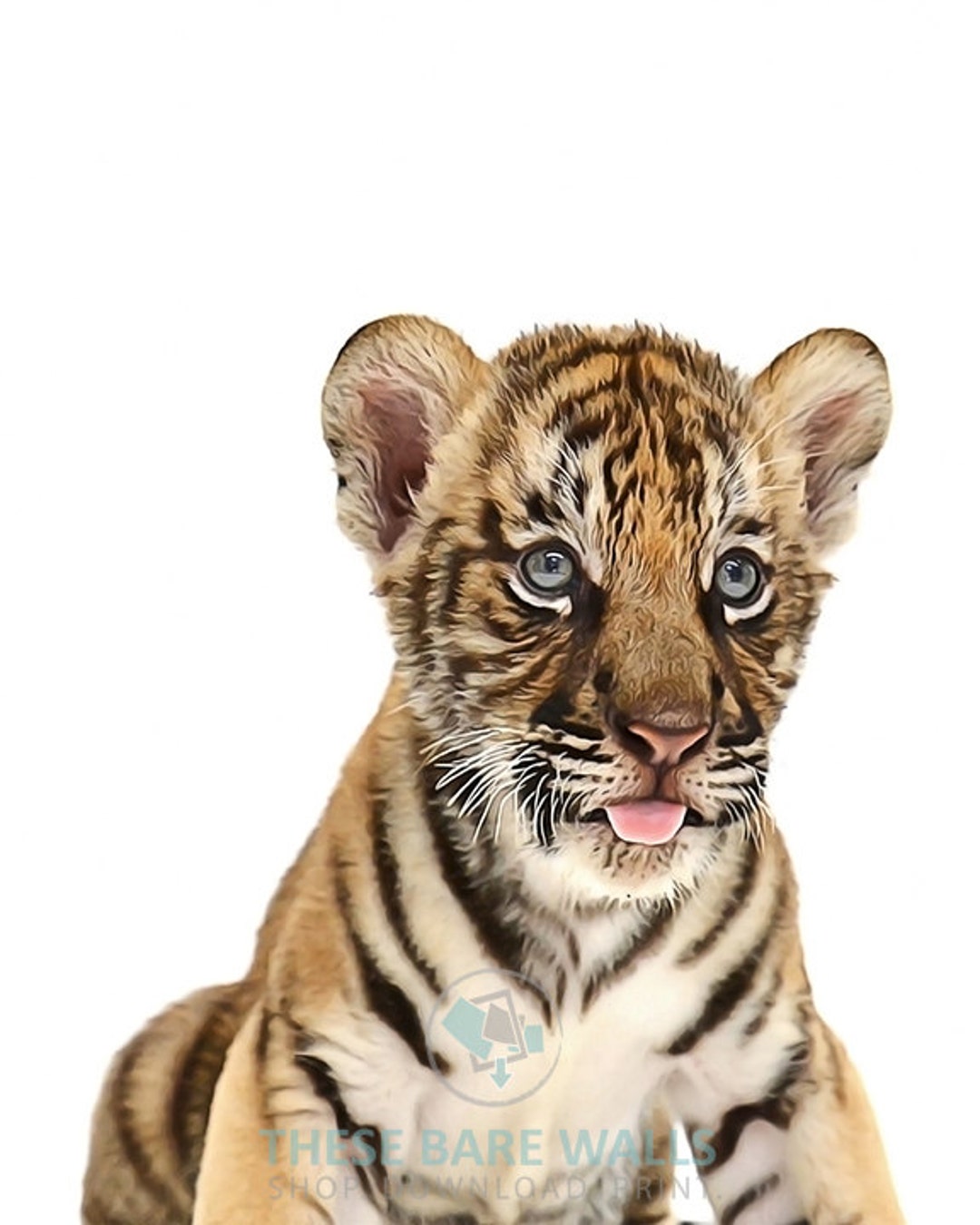 Printable Wall Art, Baby Tiger Cub Print #1, Animal Nursery Prints ...