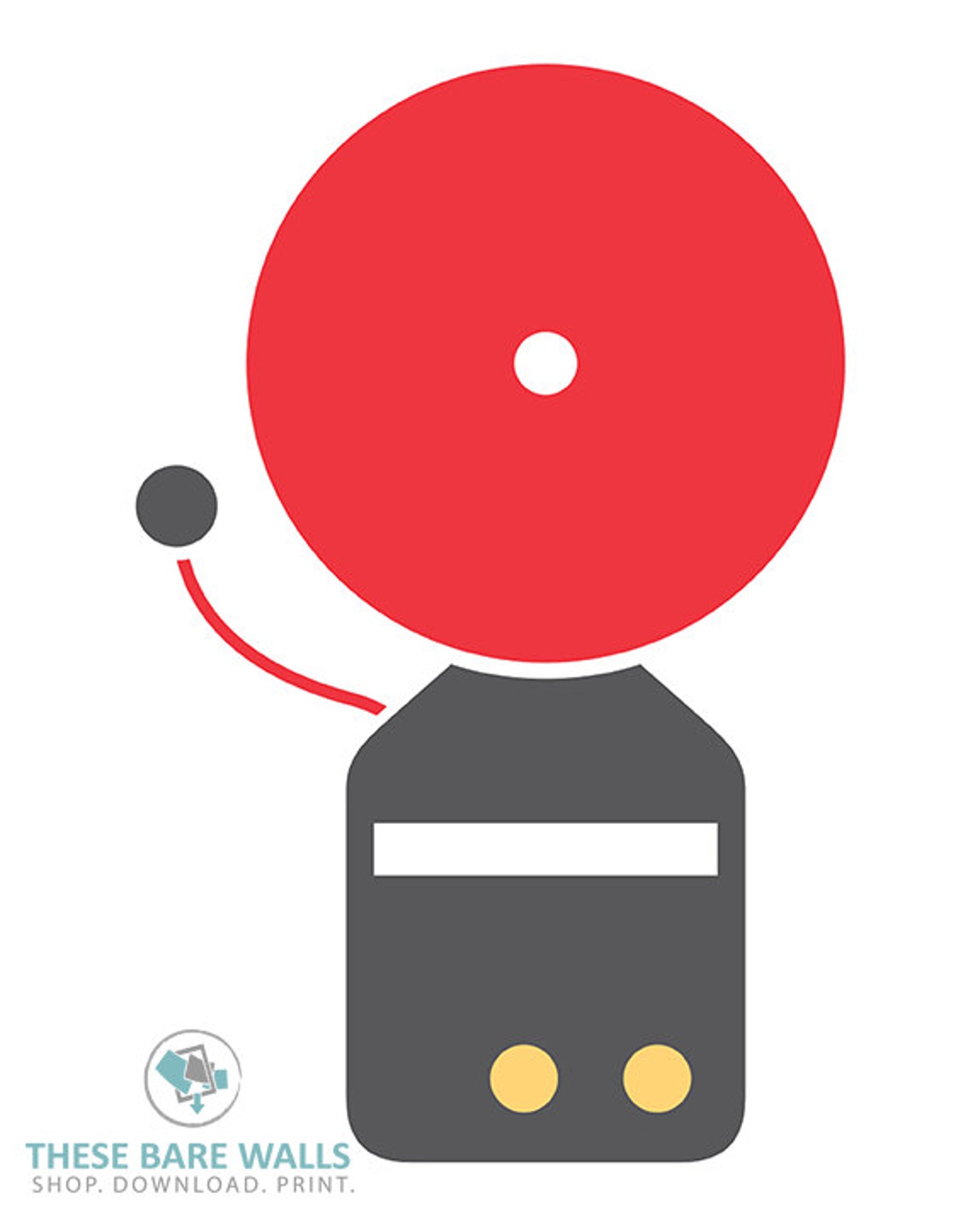 Printable Wall Art, Fire Department Prints, Fire Alarm, Fireman Decor ...