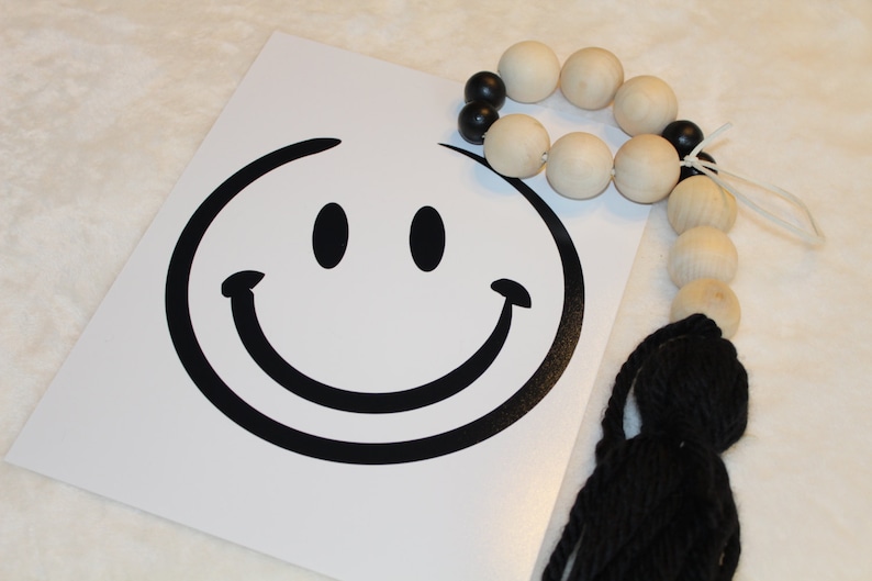 Arte de pared para imprimir, imprimir cara de Smiley, sonrisa impresa ...