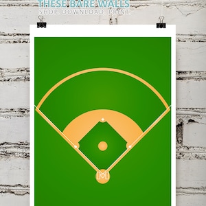 Printable Wall Art, Baseball Field Print, Baseball Decor, 8x10 ...