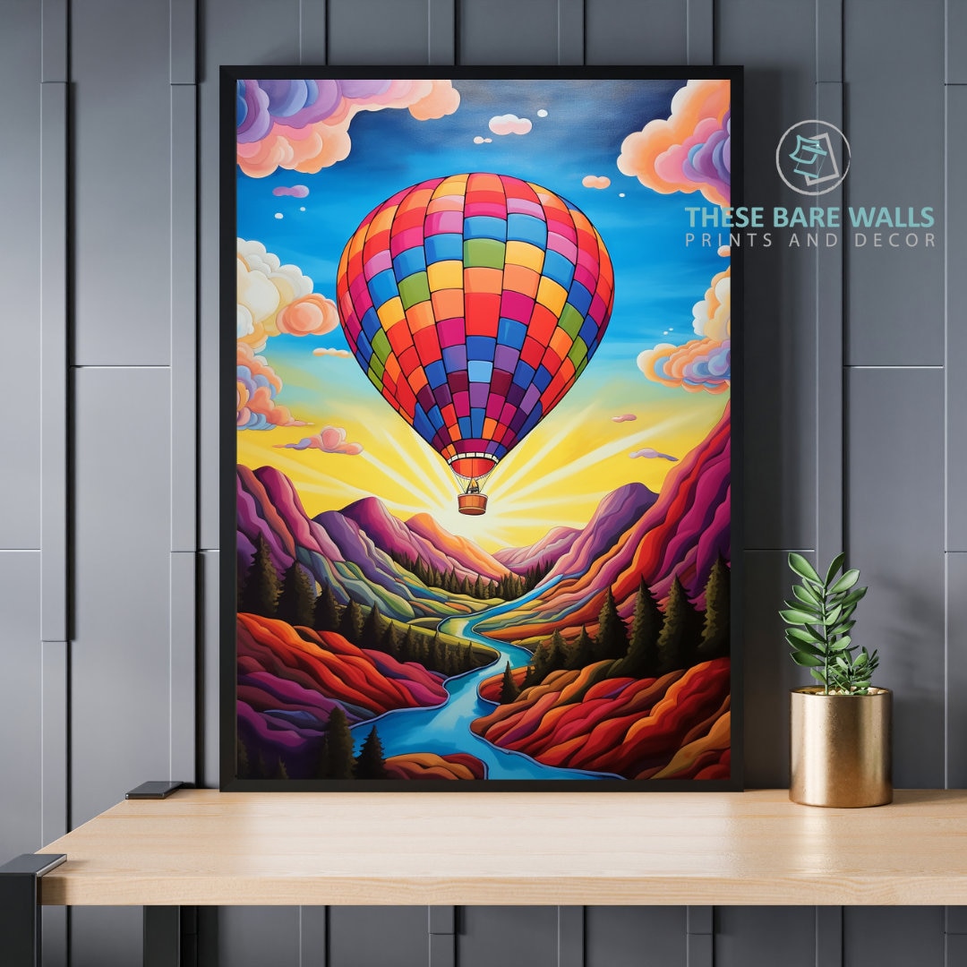 Hot Air Balloon Print - Hot Air Balloon Printable - Air Balloon - Hot ...