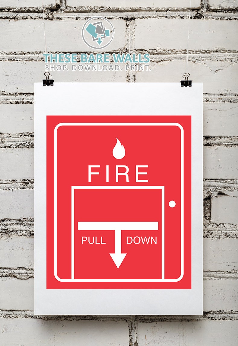 Fire Department Prints, Fire Wall Alarm Fireman Decor, Fireman Prints ...