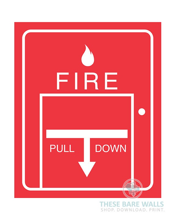 Fire Department Prints, Fire Wall Alarm Fireman Decor, Fireman Prints ...