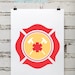 Fire Department Prints, Fireman Shield, Fireman Decor, Firefighter ...