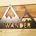 Wander Sign Rustic Metal Mountain Wall Hanging Home Decor - Etsy