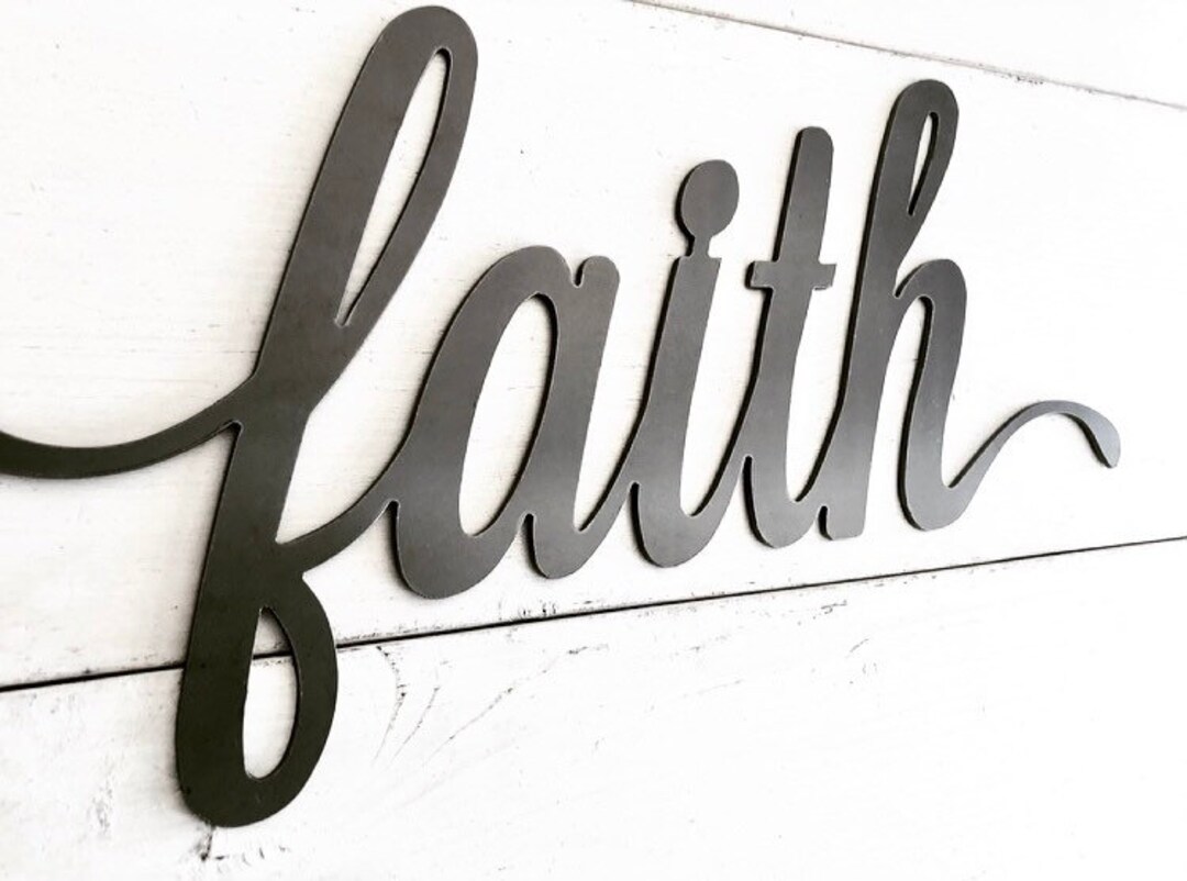 Faith Sign - Bible Verse Wall Art - Scripture Sign - Christian Decor ...