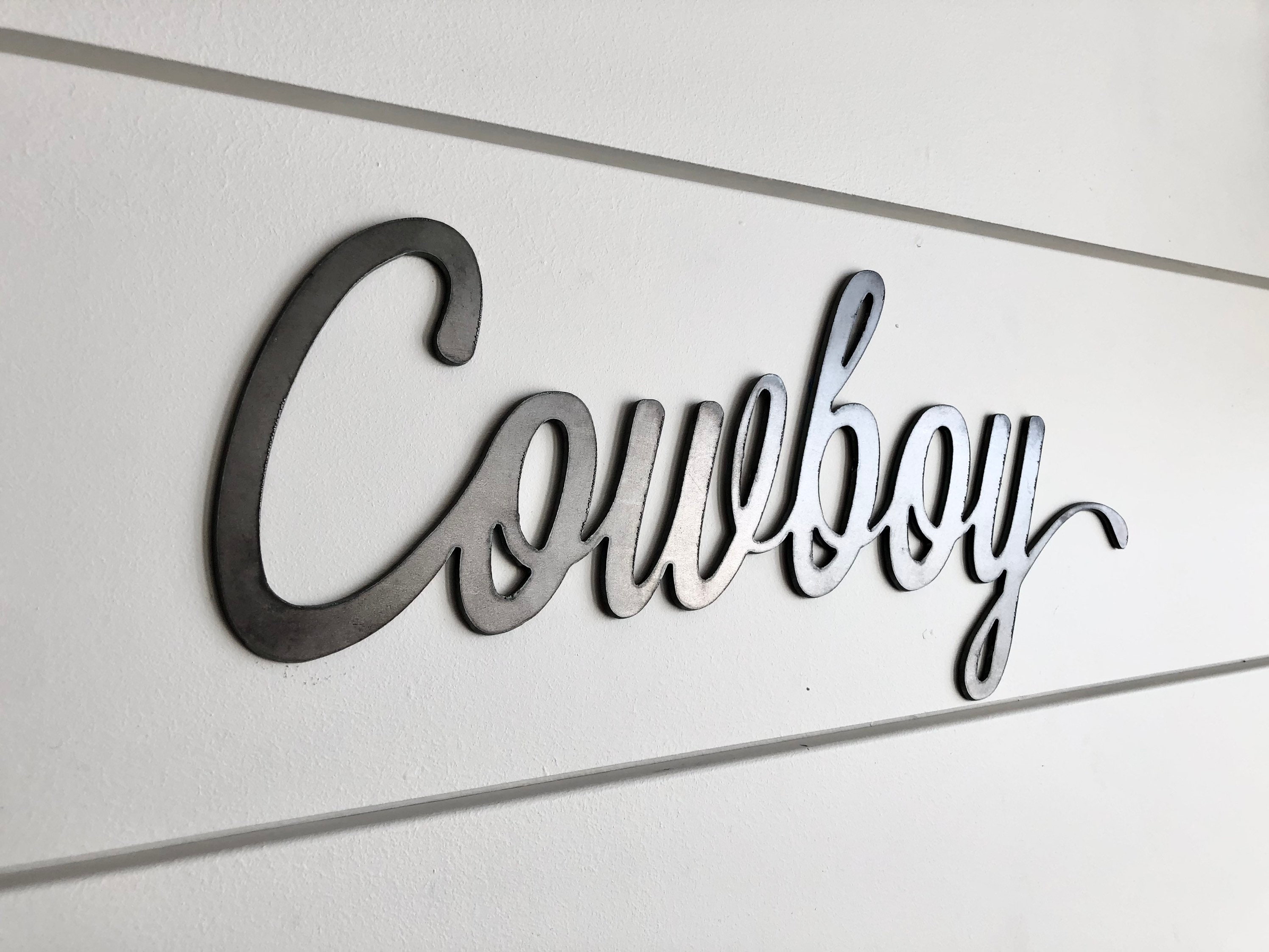 Cowboy Sign - Western Wall Art - Country Sign - Metal Cowboy Sign ...