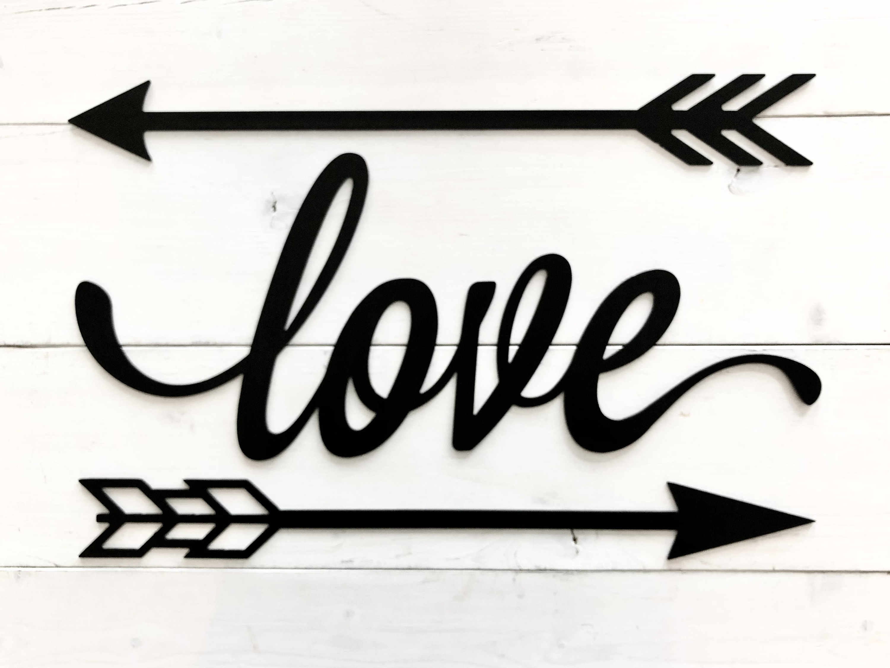 Arrow and Word Set - Metal Arrows - Word Sign - Home Decor - Word Art ...