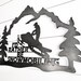 Snowmobile Scene Sign - Id Rather Be Snowmobiling - Mountain Scene ...