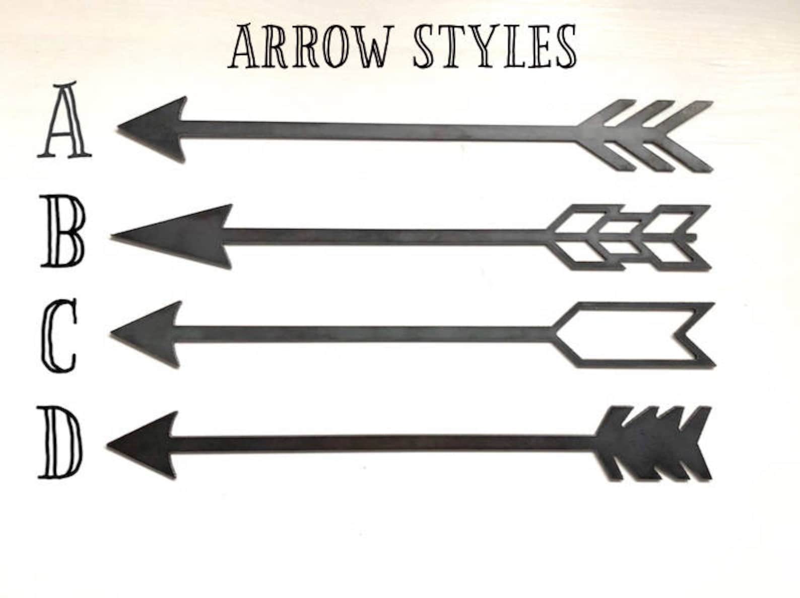 Arrow and Word Set Metal Arrows Word Sign Home Decor | Etsy