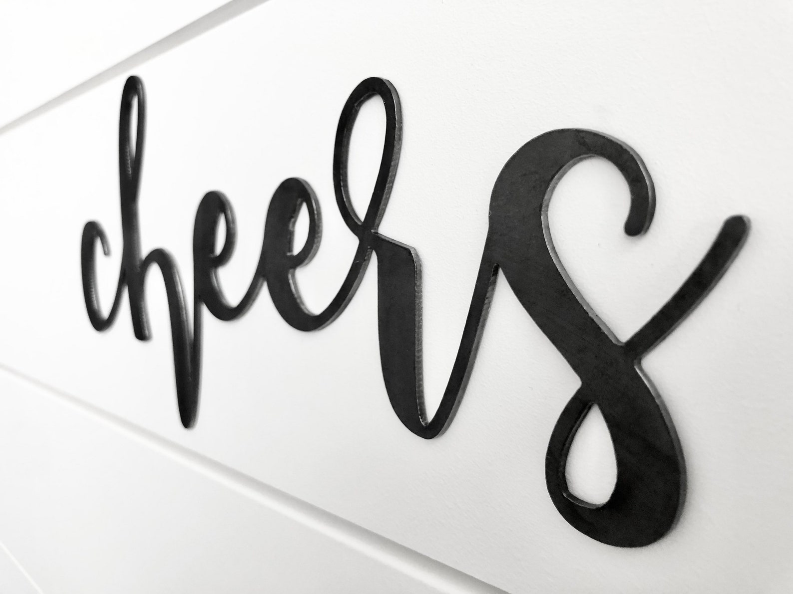Cheers Sign Bar Sign Cheers Metal Wall Art Cheers Script - Etsy