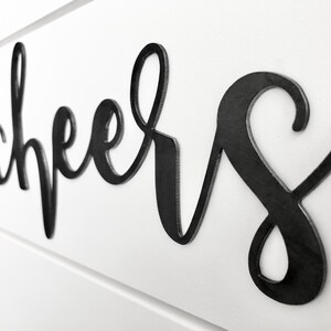 Cheers Sign - Bar Sign - Cheers Metal Wall Art - Cheers Script Word ...