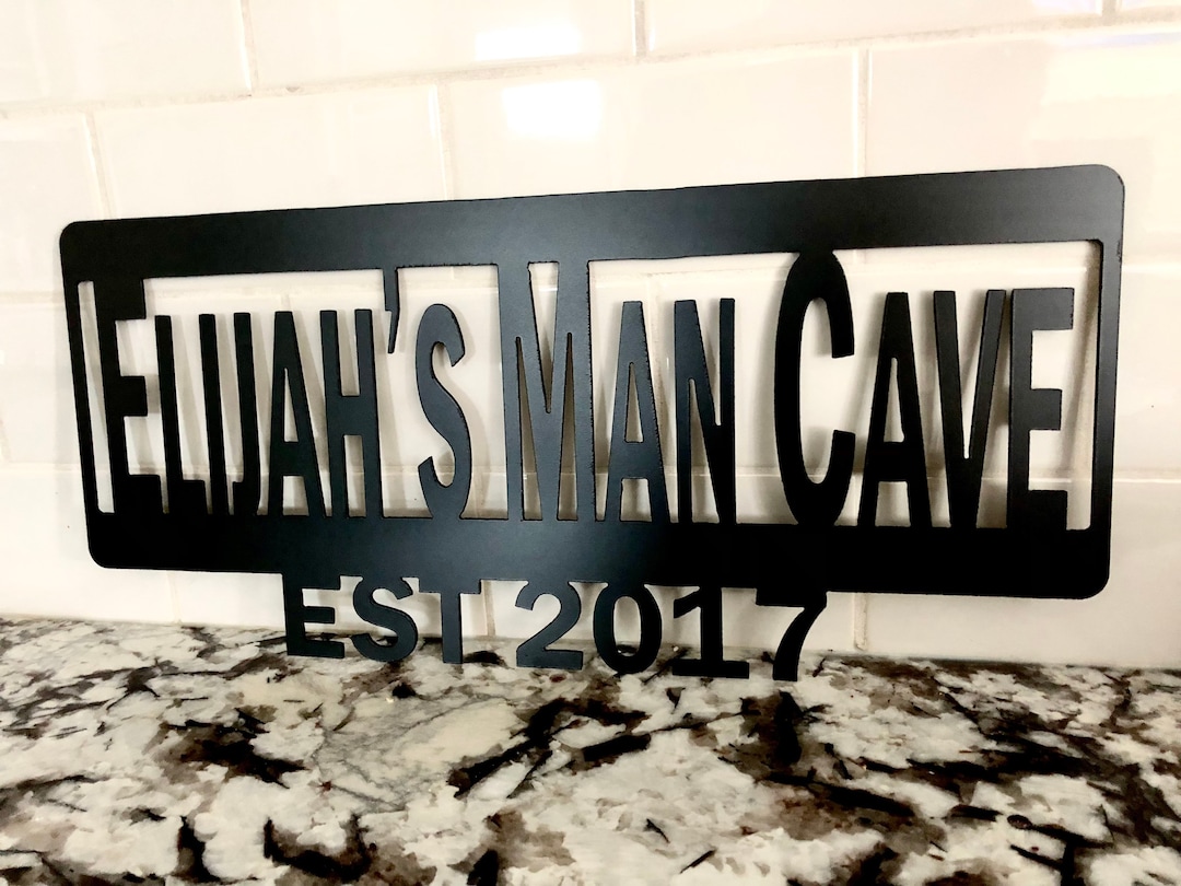 Custom Man Cave Sign - Metal Man Cave Decor - Personalized Name Sign ...
