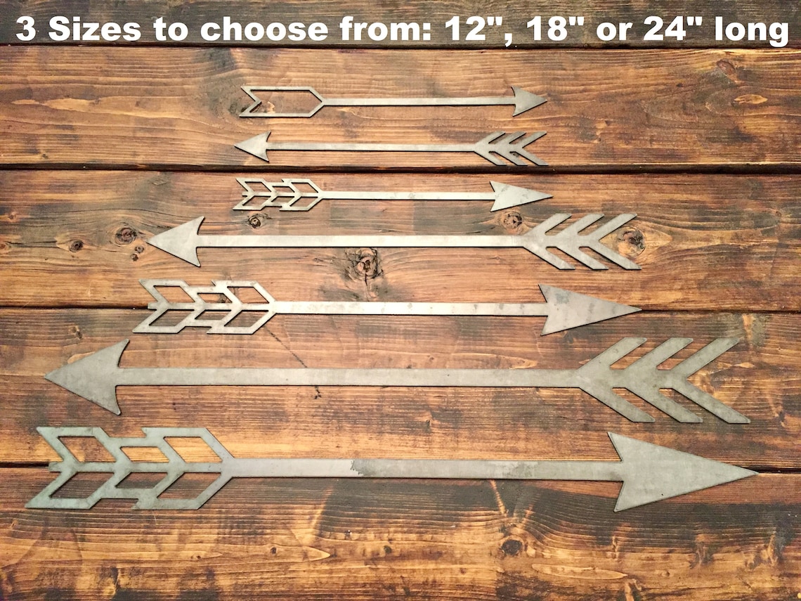 Rustic Metal Arrow Home Decor Arrow Wall Art Gallery Wall | Etsy