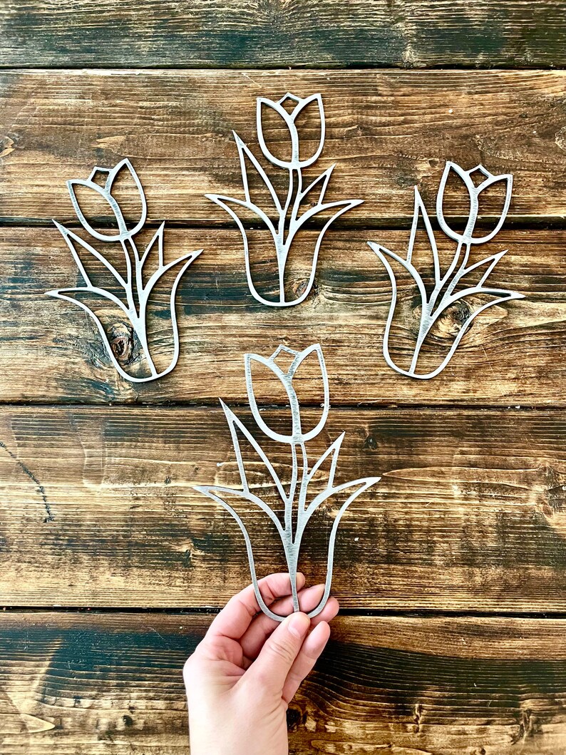 Tulip - Metal Tulips - Flower Art - Flower Decor - Tulip Art - Metal ...