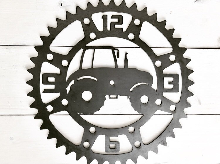 Rustic Metal Tractor Clock Farm Decor Fathers Day Tractor - Etsy