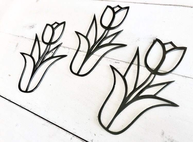 Tulip - Metal Tulips - Flower Art - Flower Decor - Tulip Art - Metal ...
