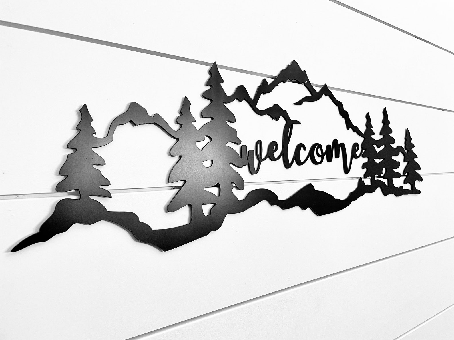Welcome Mountain Sign - Mountain Scene - Mountain Range - Welcome Sign ...