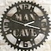 Man Cave Clock- Gift for Him - Metal Clock - Garage Decor - Office ...
