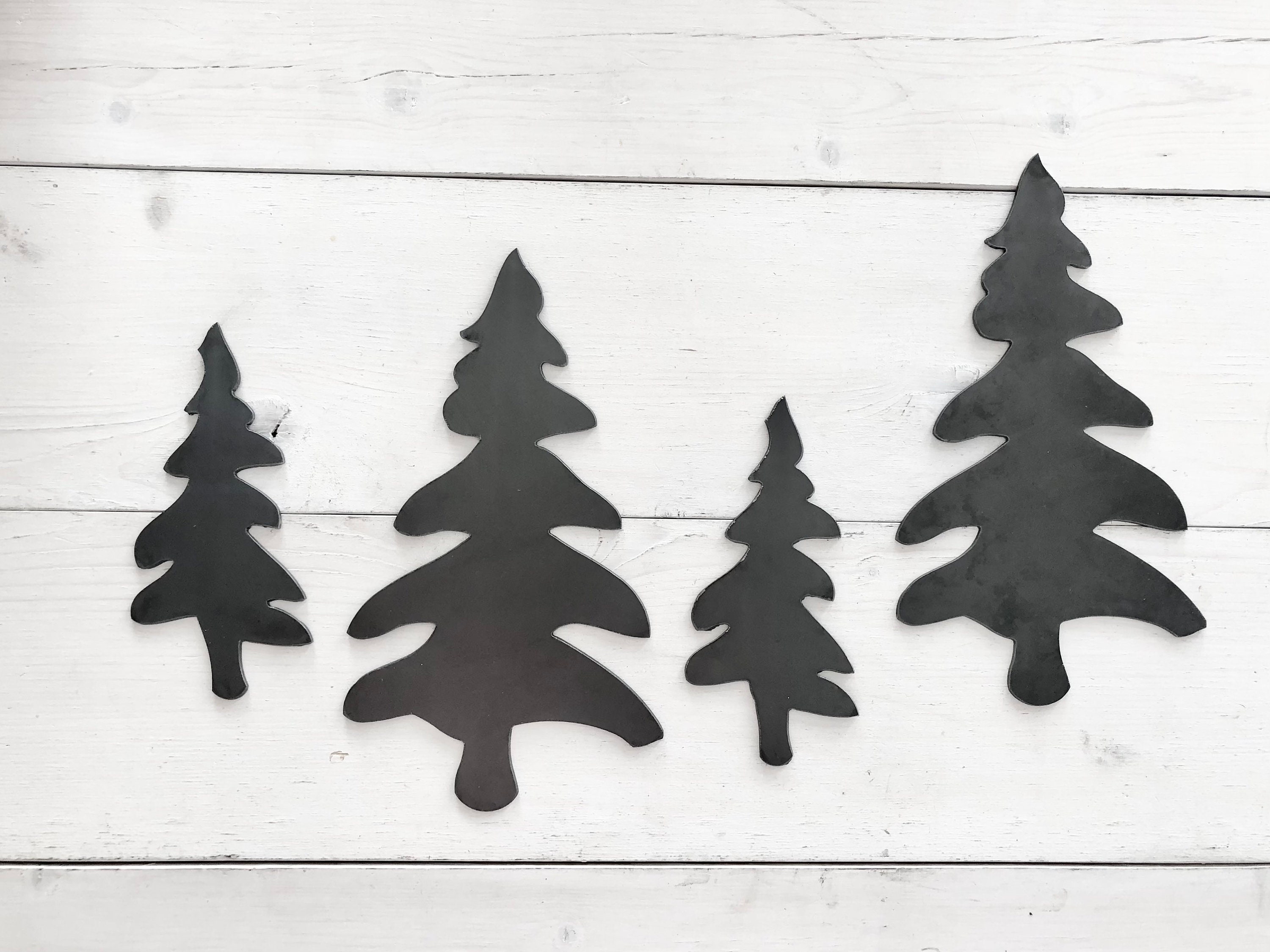 Rustic Metal Trees Tree Wall Art Rustic Scenery Mountain | Etsy Canada