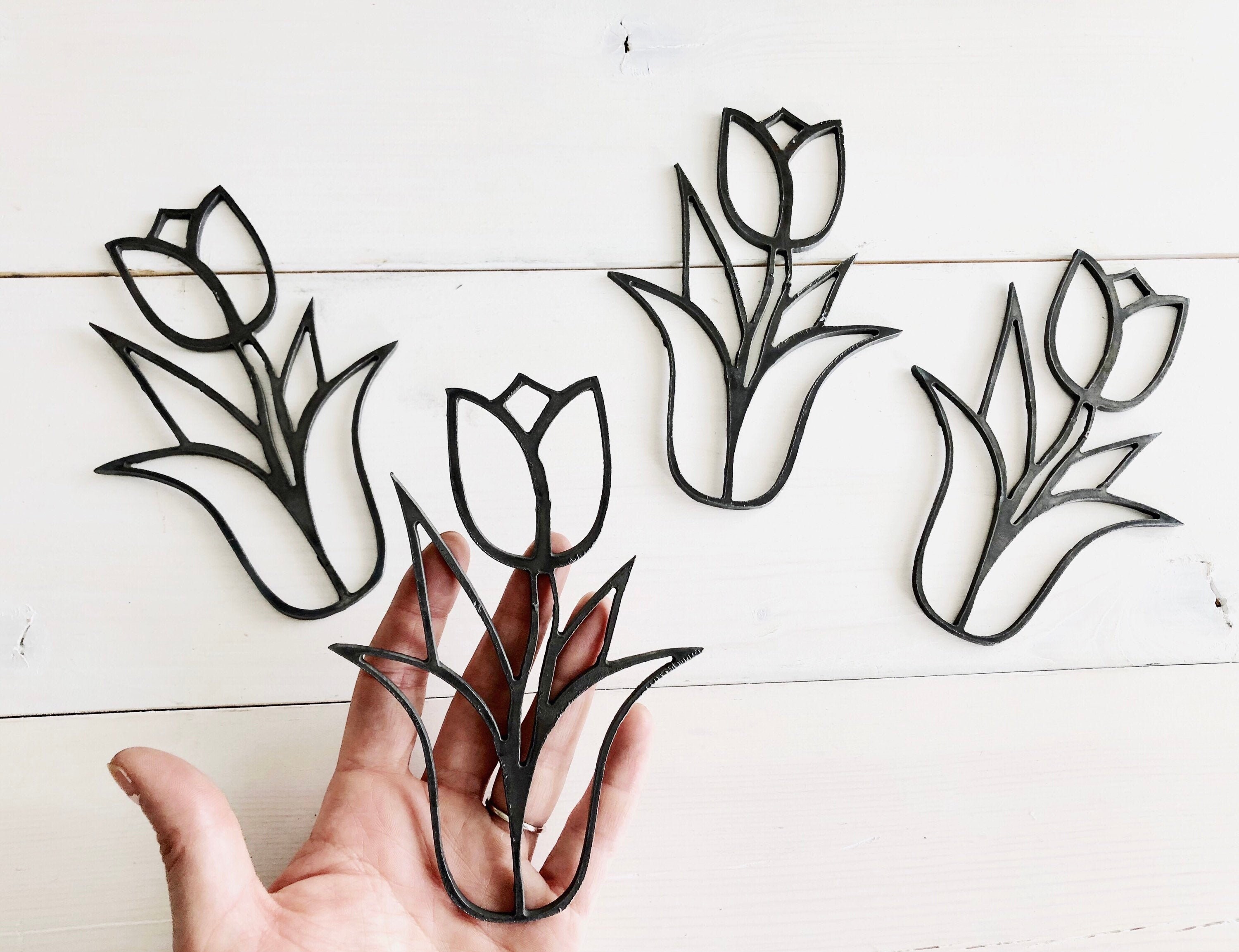 Tulip Metal Tulips Flower Art Flower Decor Tulip Art - Etsy UK