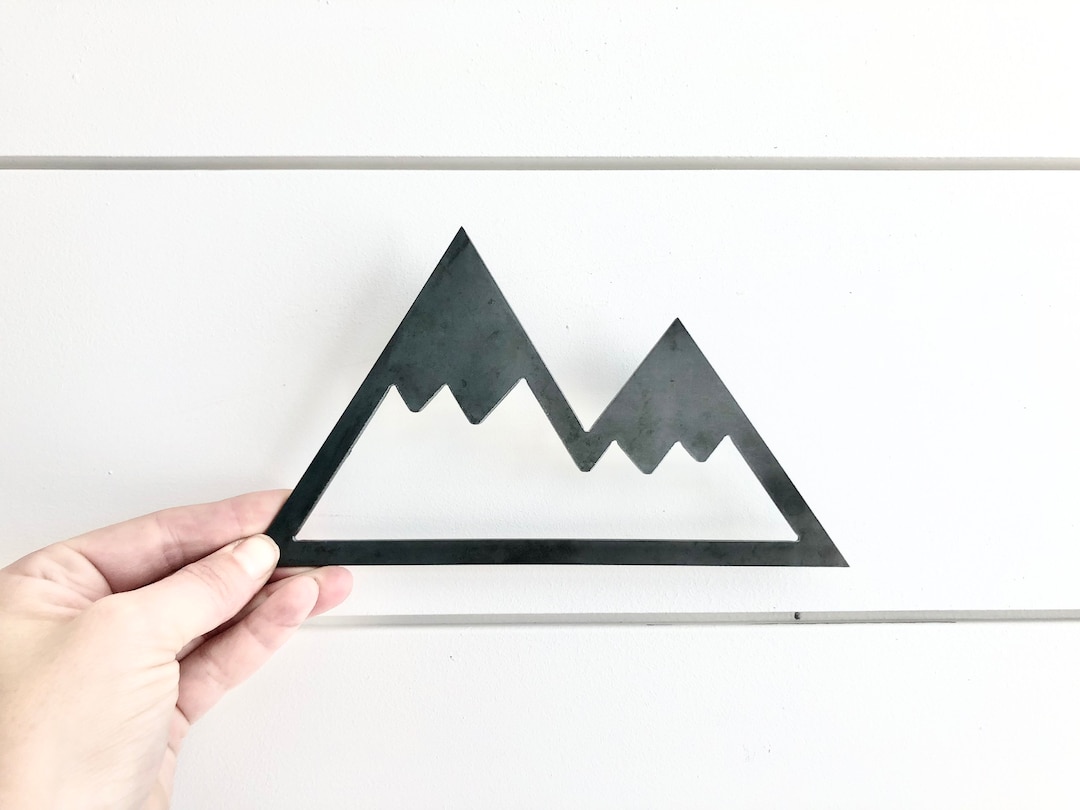 Rustic Mini Mountain Sign - Small Mountain Wall Art - Hiking Gift ...