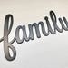 Family Sign Rustic Metal Wall Art Family Script Word Sign - Etsy