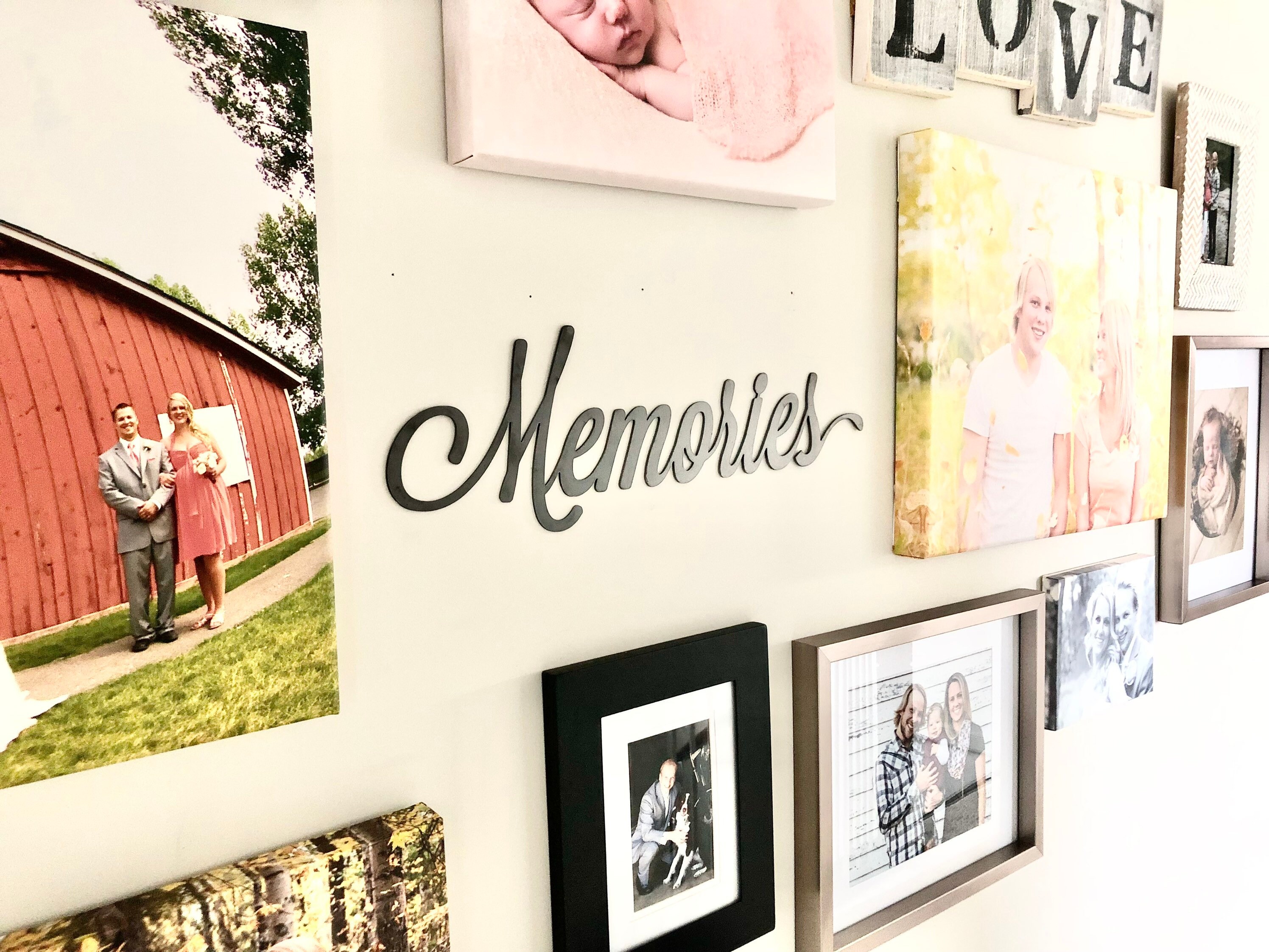 Memories Sign Photo Wall Memories Script Word Metal Wall | Etsy