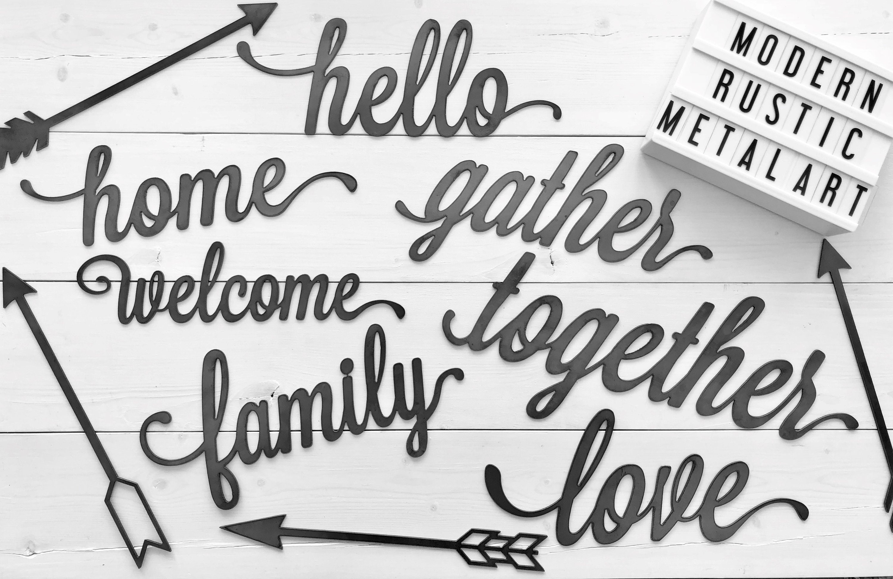Rustic Metal Arrow Home Decor Arrow Wall Art Gallery Wall | Etsy