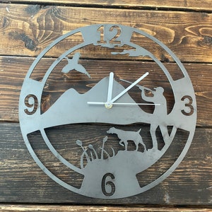 Pheasant Hunting Clock - Bird Hunting Sign - Pointer Dog Hunt Sign ...