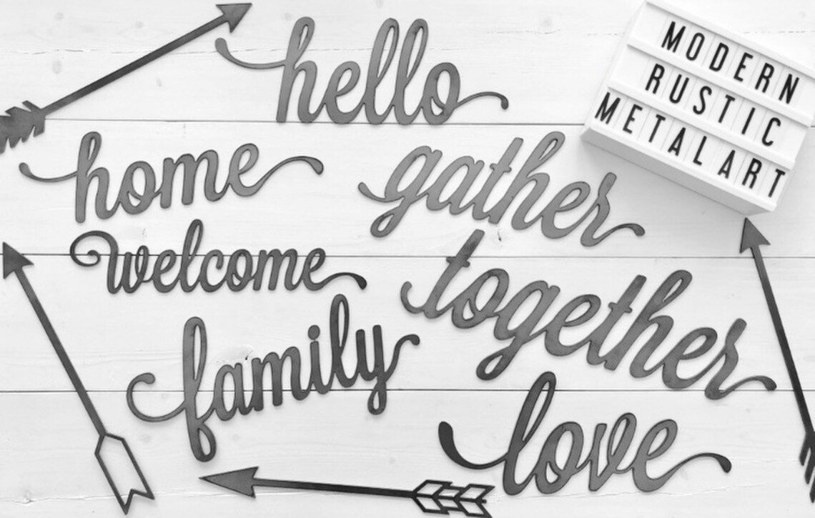 Script Goodbye Sign Front Door Sign Entryway Decor Metal - Etsy