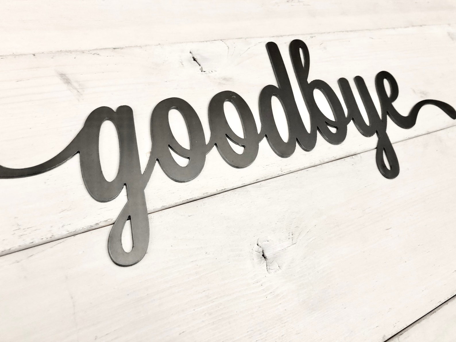 Script Goodbye Sign Front Door Sign Entryway Decor Metal - Etsy