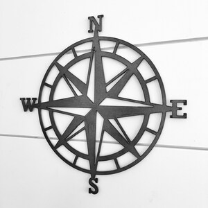 Compass Sign Travel Decor - Metal Compass - Nautical Sign - Metal Wall ...