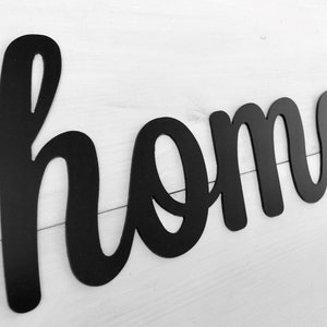 Home Sign - Home Wall Art - Rustic Metal Script Sign - Metal Sign ...