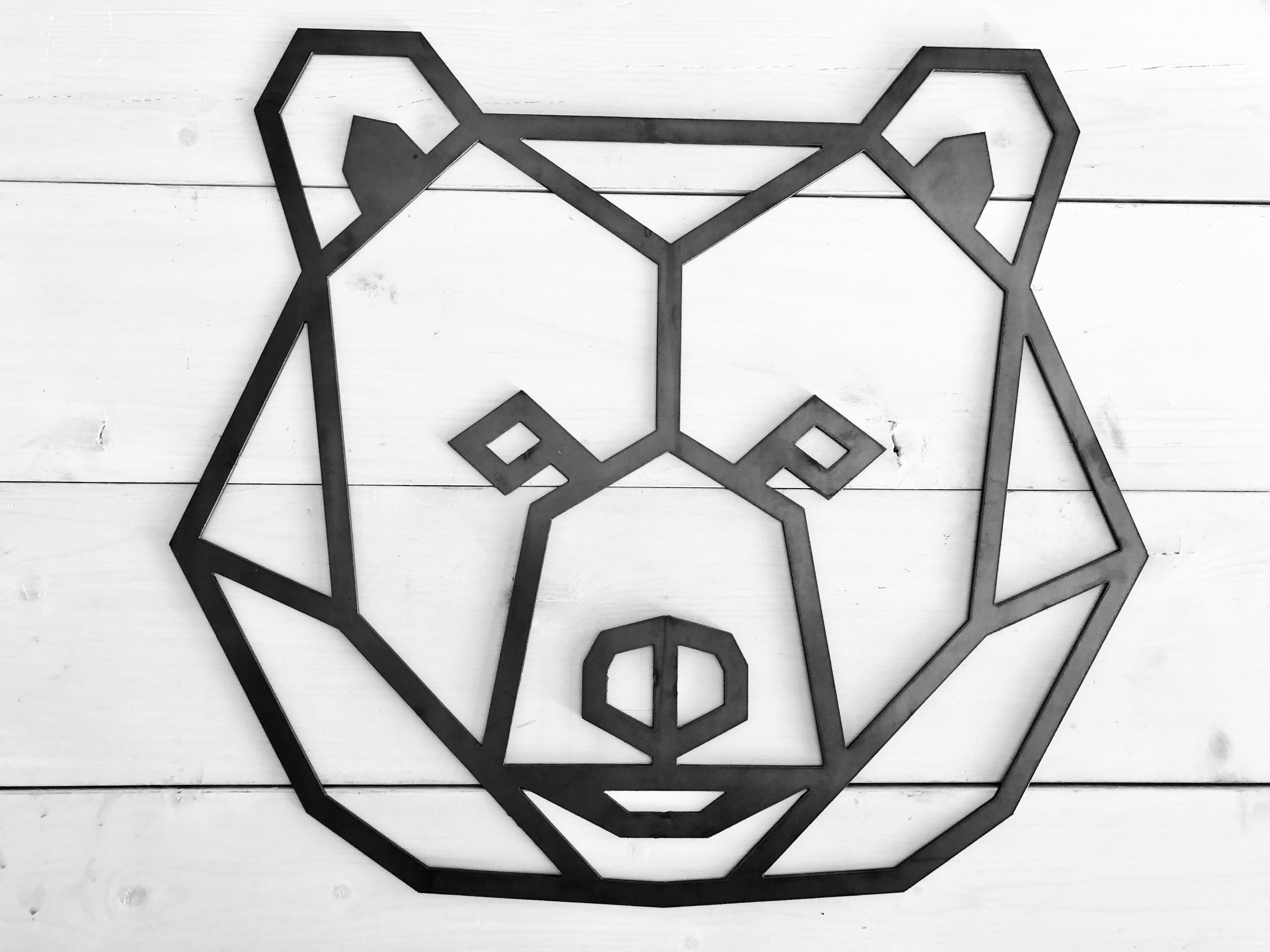 Geometric Bear Head