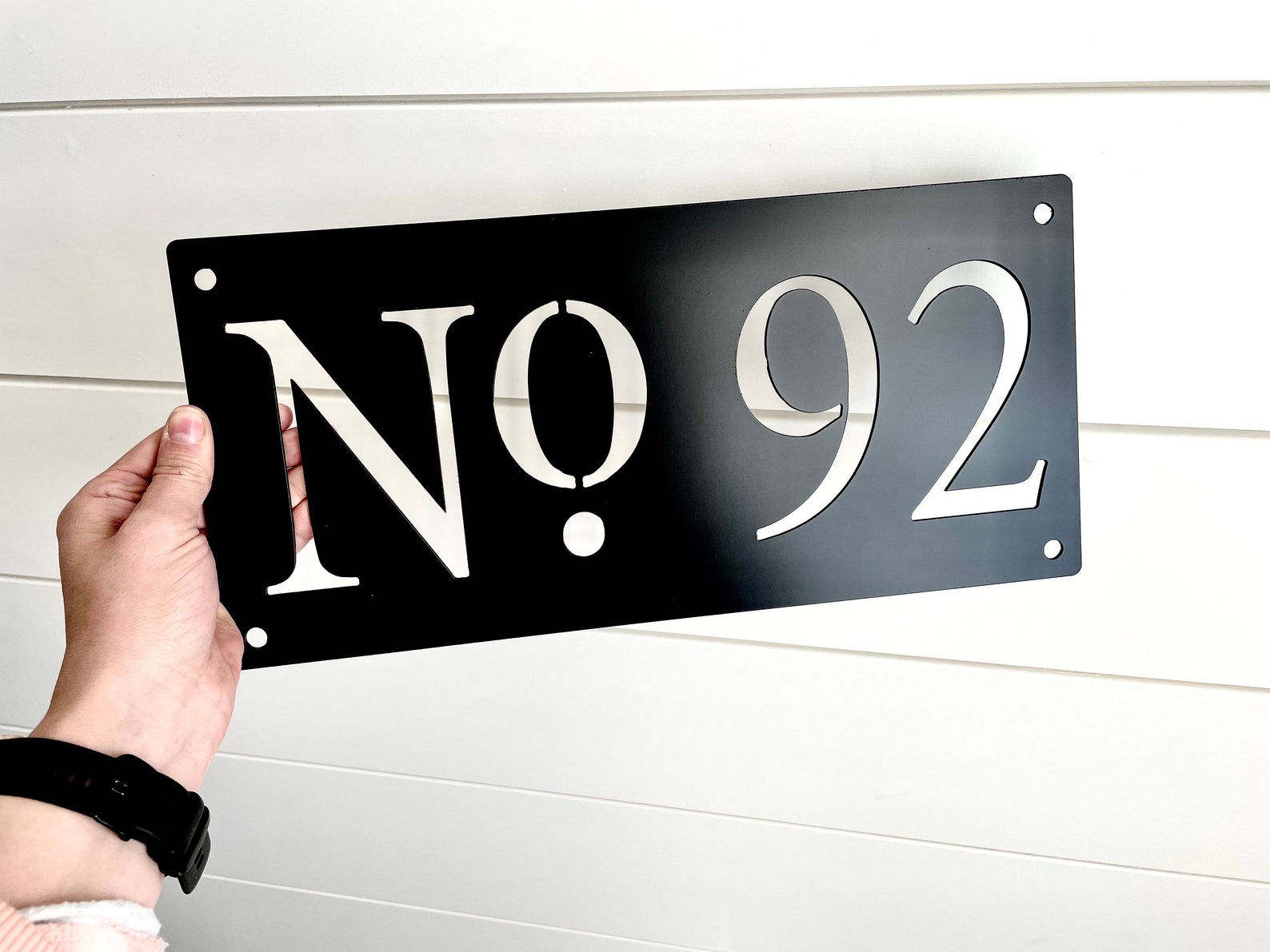 12" Custom Tudor House Number Sign - Craftsman Style Address Sign ...