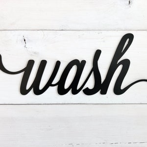 Wash Sign - Bathroom Sign - Laundry Sign - Wash Word - Wash Your Hands ...