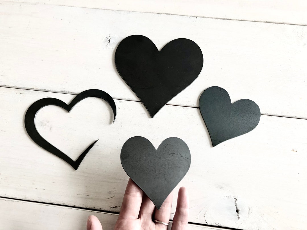 Metal Heart Sign - Heart Wall Decor - Small Heart - Heart Outline ...