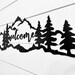 Welcome Mountain Sign - Mountain Scene - Mountain Range - Welcome Sign ...