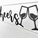 Metal Cheers Sign With Wine Glasses Wine Bar Sign Cheers - Etsy