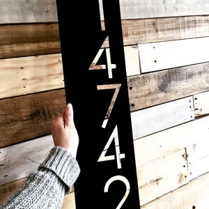 Custom House Number Sign- Vertical Address Sign - Personalized Gift ...