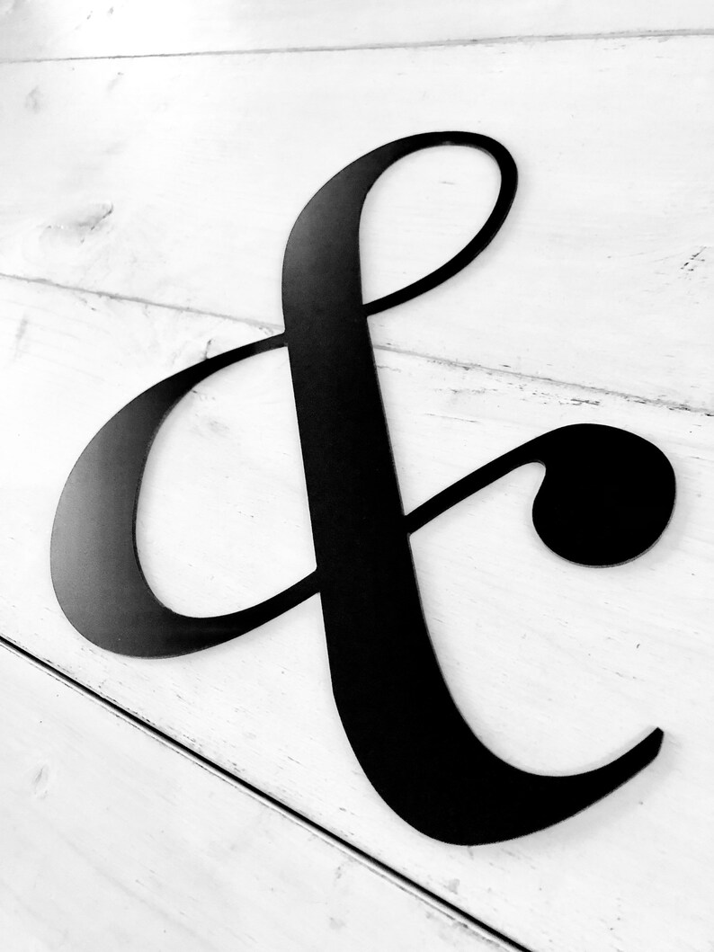 Ampersand Sign and Decor Metal Initial Rustic Letter - Etsy