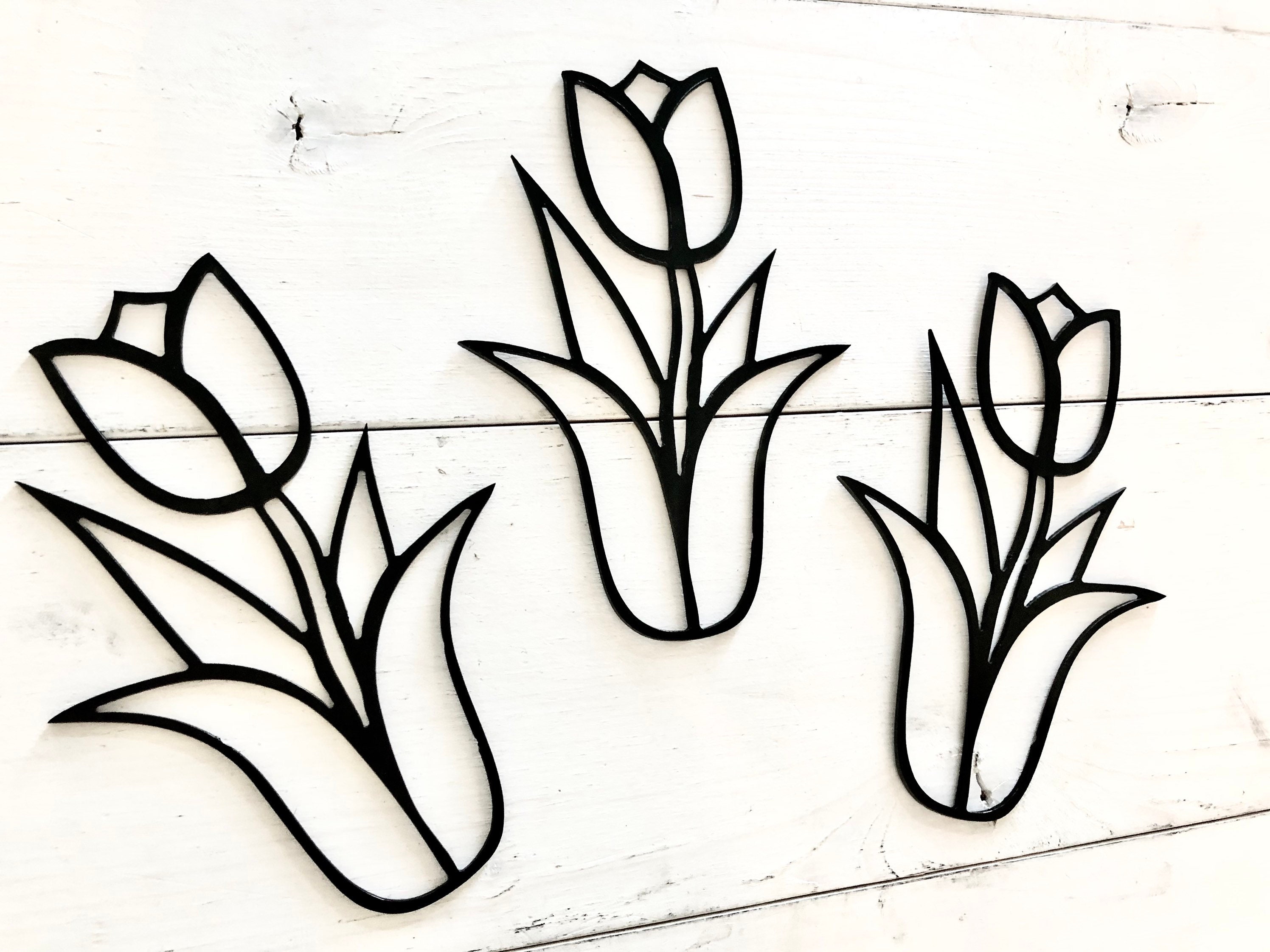 Tulip Metal Tulips Flower Art Flower Decor Tulip Art | Etsy