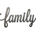 Family Sign Rustic Metal Wall Art Family Script Word Sign - Etsy